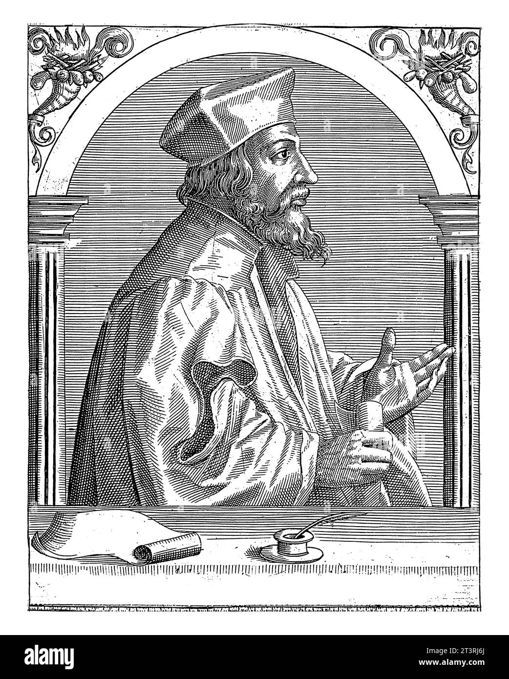 Portrait of Johannes Hus, Robert Boissard, 1597 - 1599, vintage ...