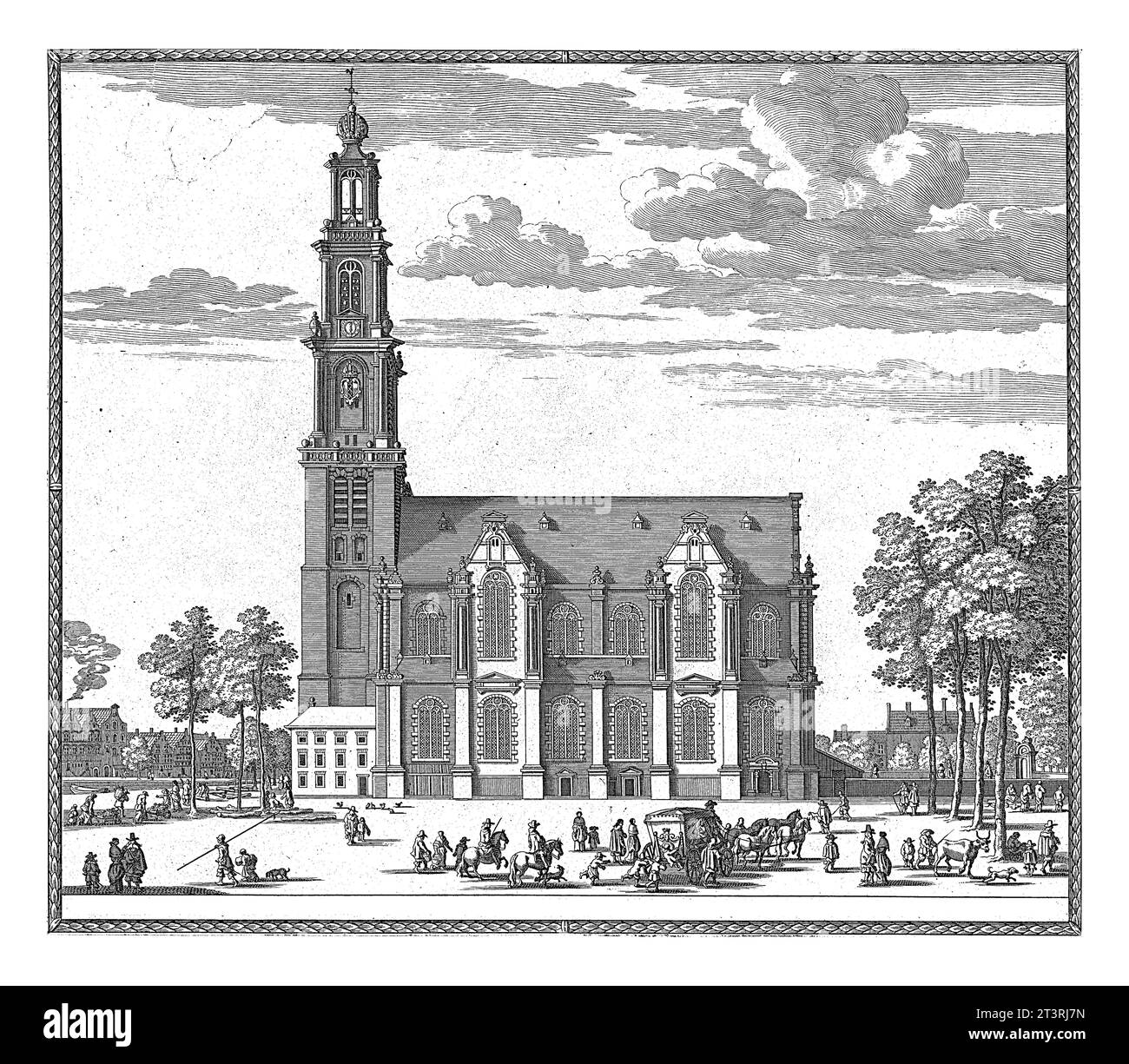 View of the Westerkerk in Amsterdam, Pieter Hendricksz. Schut, 1662 ...