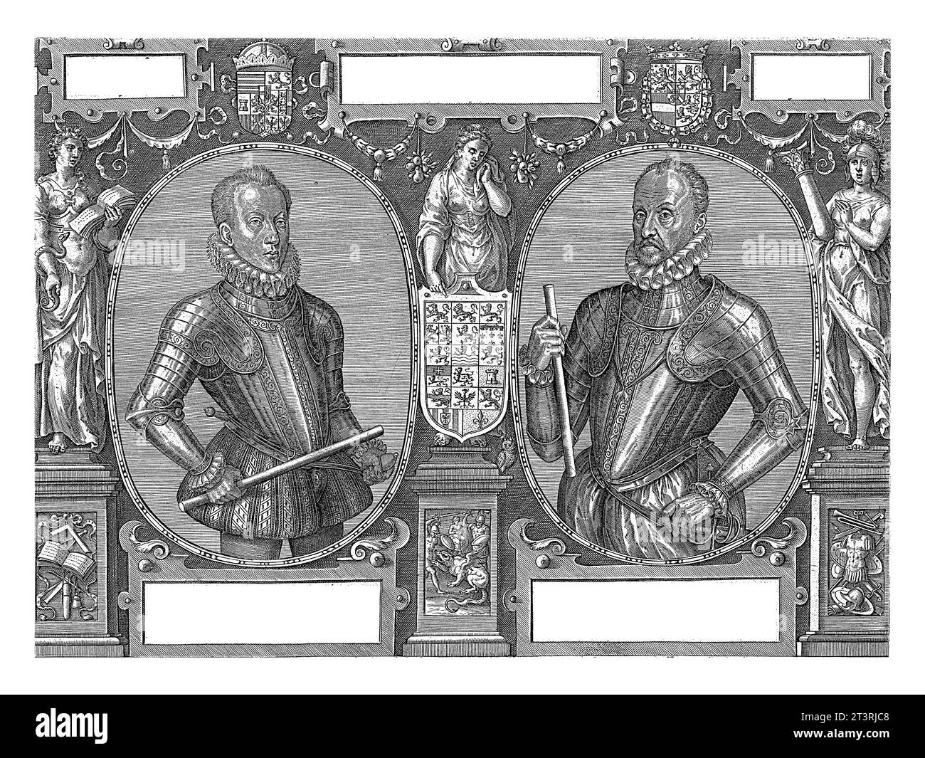 Portraits of Matthias of Austria and William I, Prince of Orange ...
