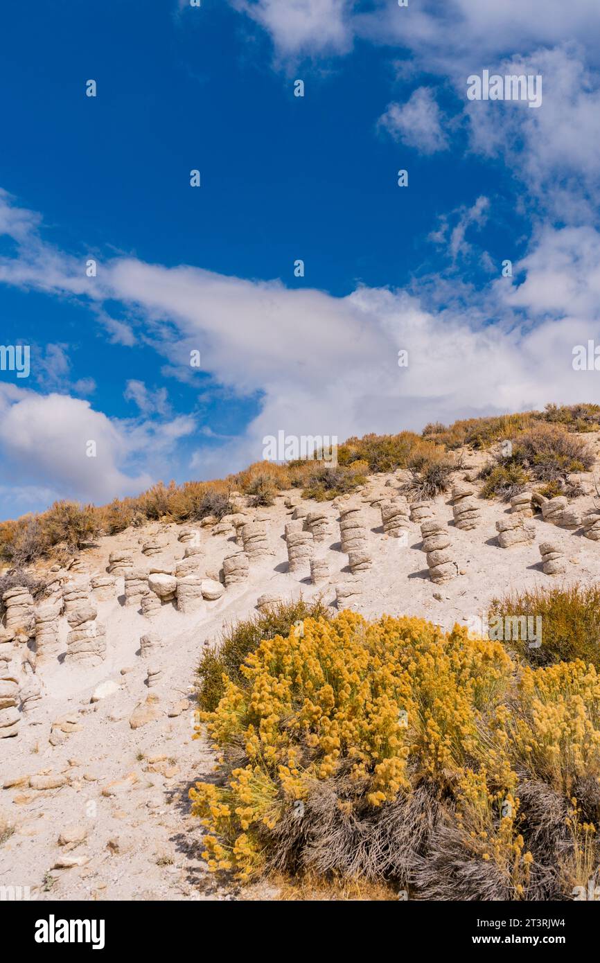 Views of the Crowley Lake and Crowley Lake Columns outside of Bishop ...