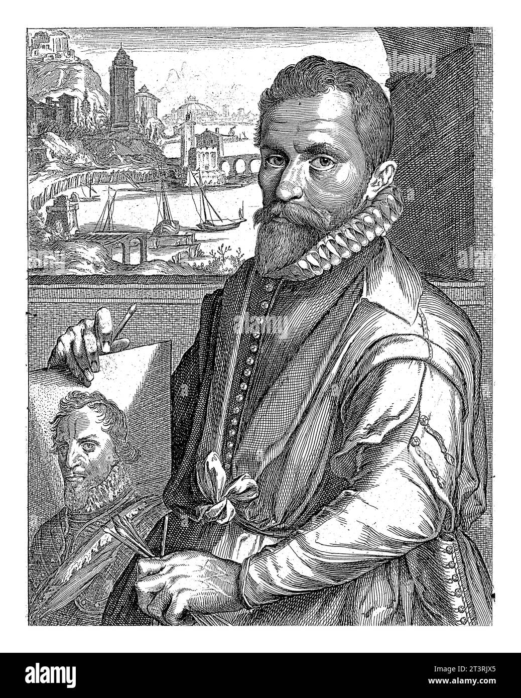 Portrait of Michiel Jansz. van Mierevelt, Simon Frisius, 1610 Half ...