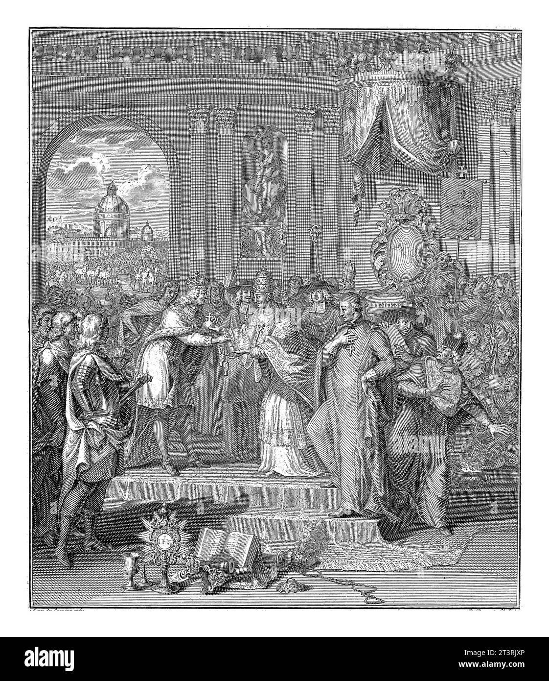 The pope and the emperor exchange privileges, Balthasar Bernards, after ...