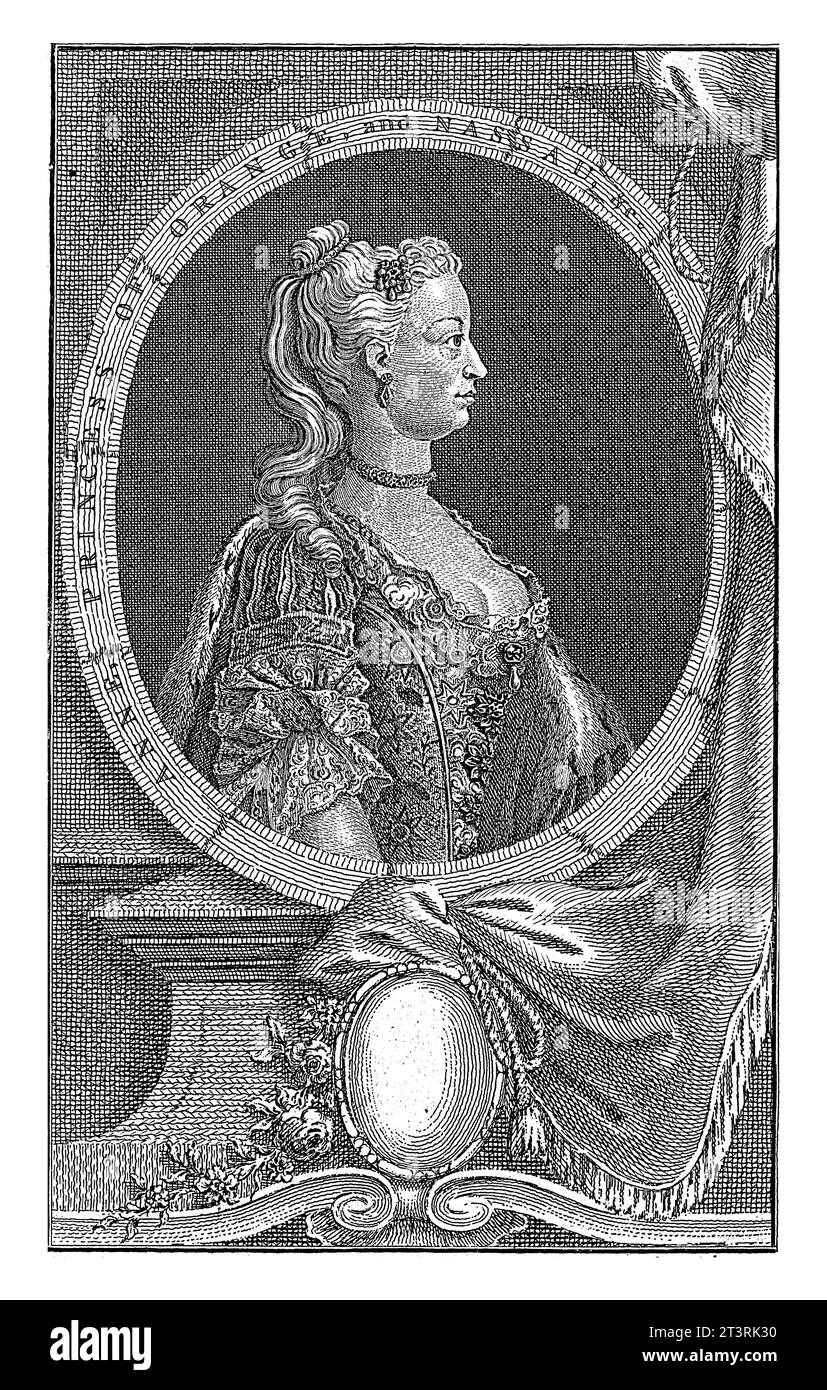 Portrait of Anna van Hanover, Edward Rooker, 1734 - 1774 Portrait of ...