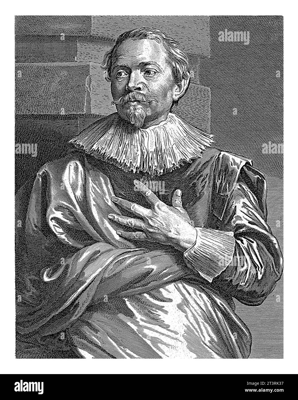 Portrait of Jacob Jordaens, Pieter de Jode (II), after Anthony van Dyck ...