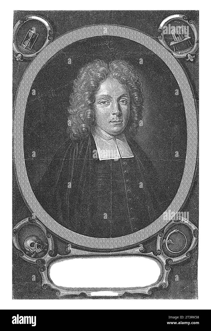 Portrait of Conradus Mel, Jacob Gole, 1703 - 1724 Portrait bust of the ...