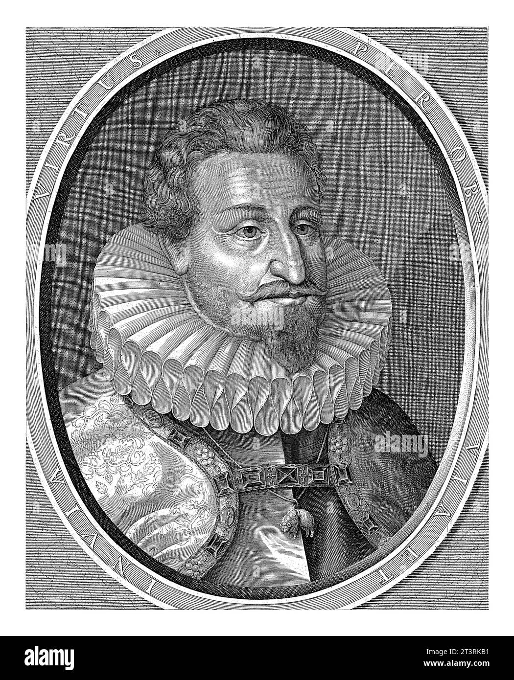 Portrait of Ferdinand I of Habsburg, German Emperor, Hendrick Hondius ...