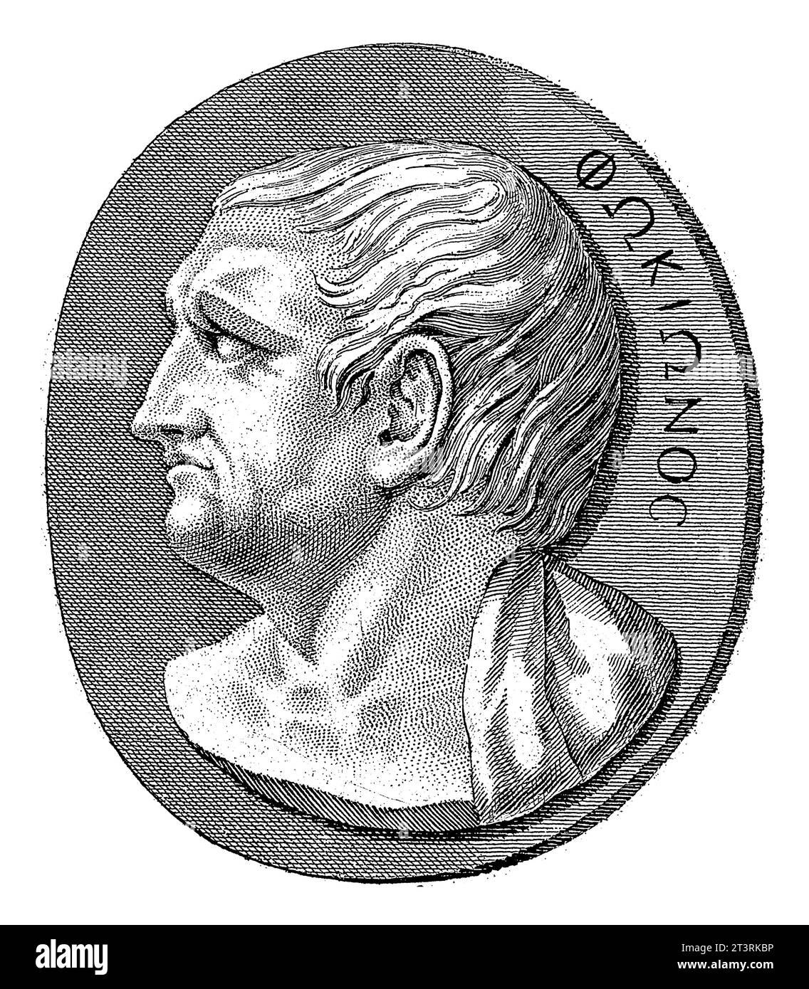 Portrait of Phocion, Jan Gerritsz. Visser, 1786 Medallion with the ...