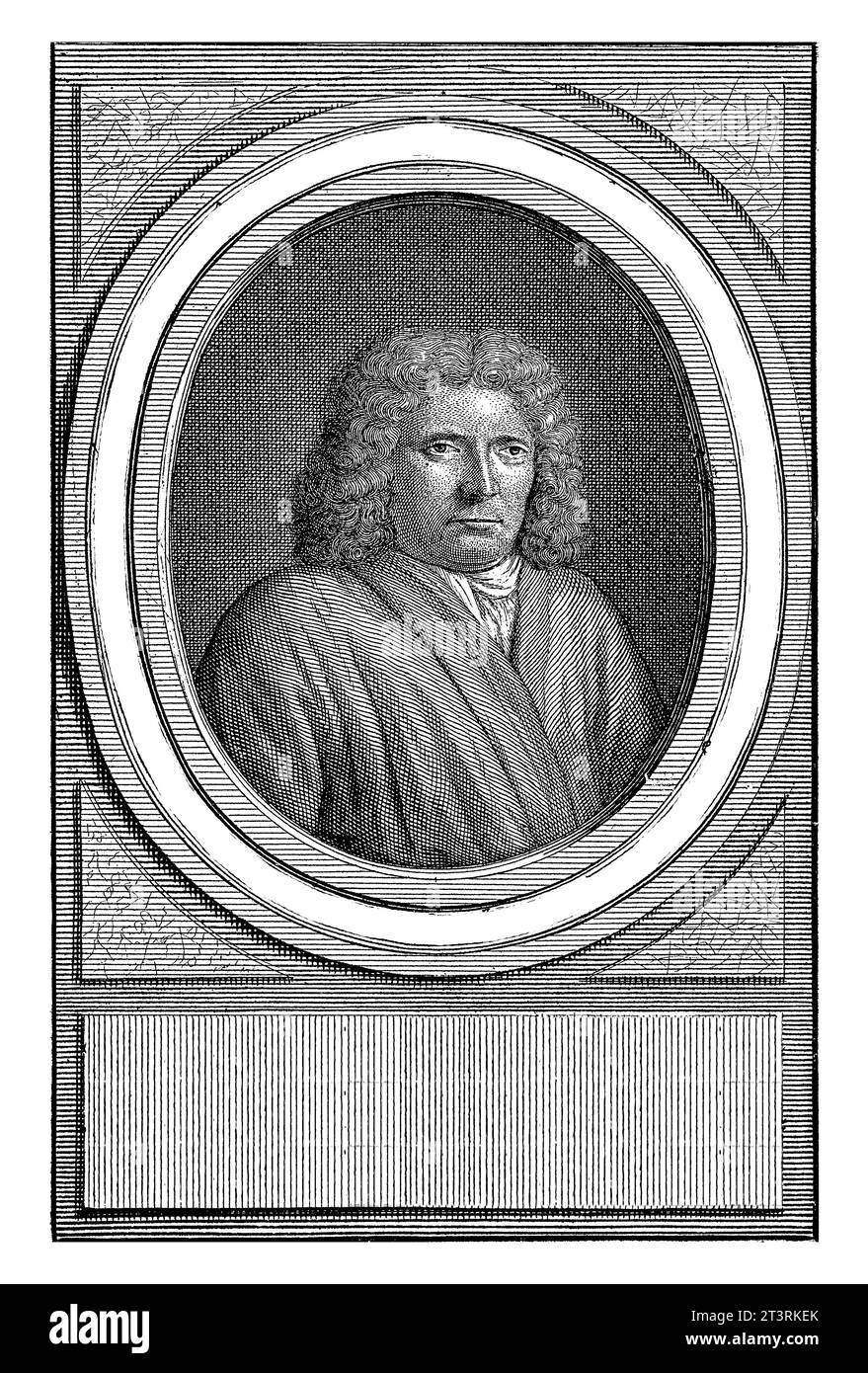 Portrait bust in oval right of Willem Sewel, linguist. Around the ...