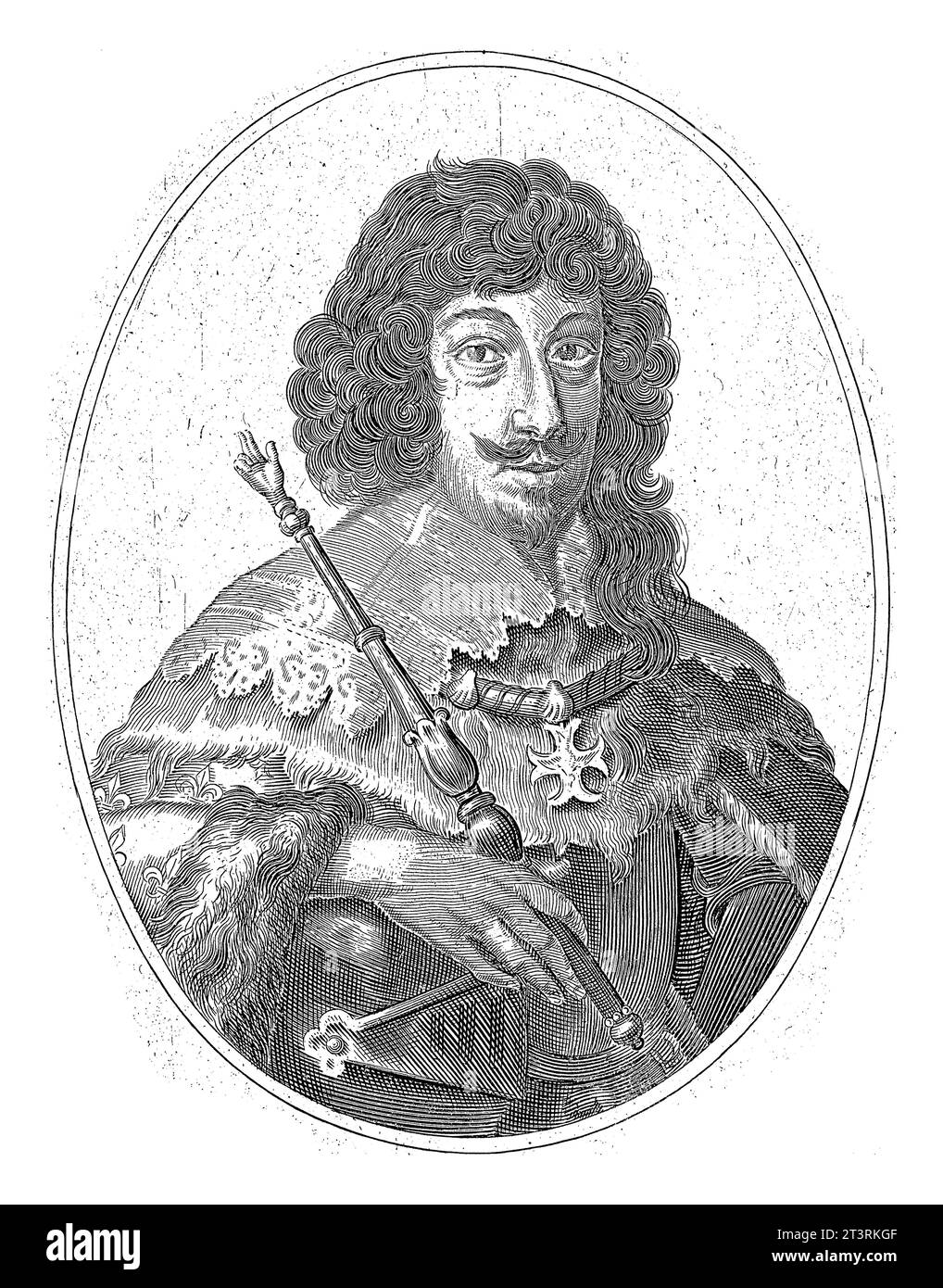 Portrait of Louis XIII, King of France in oval, Cornelis Danckerts (I ...