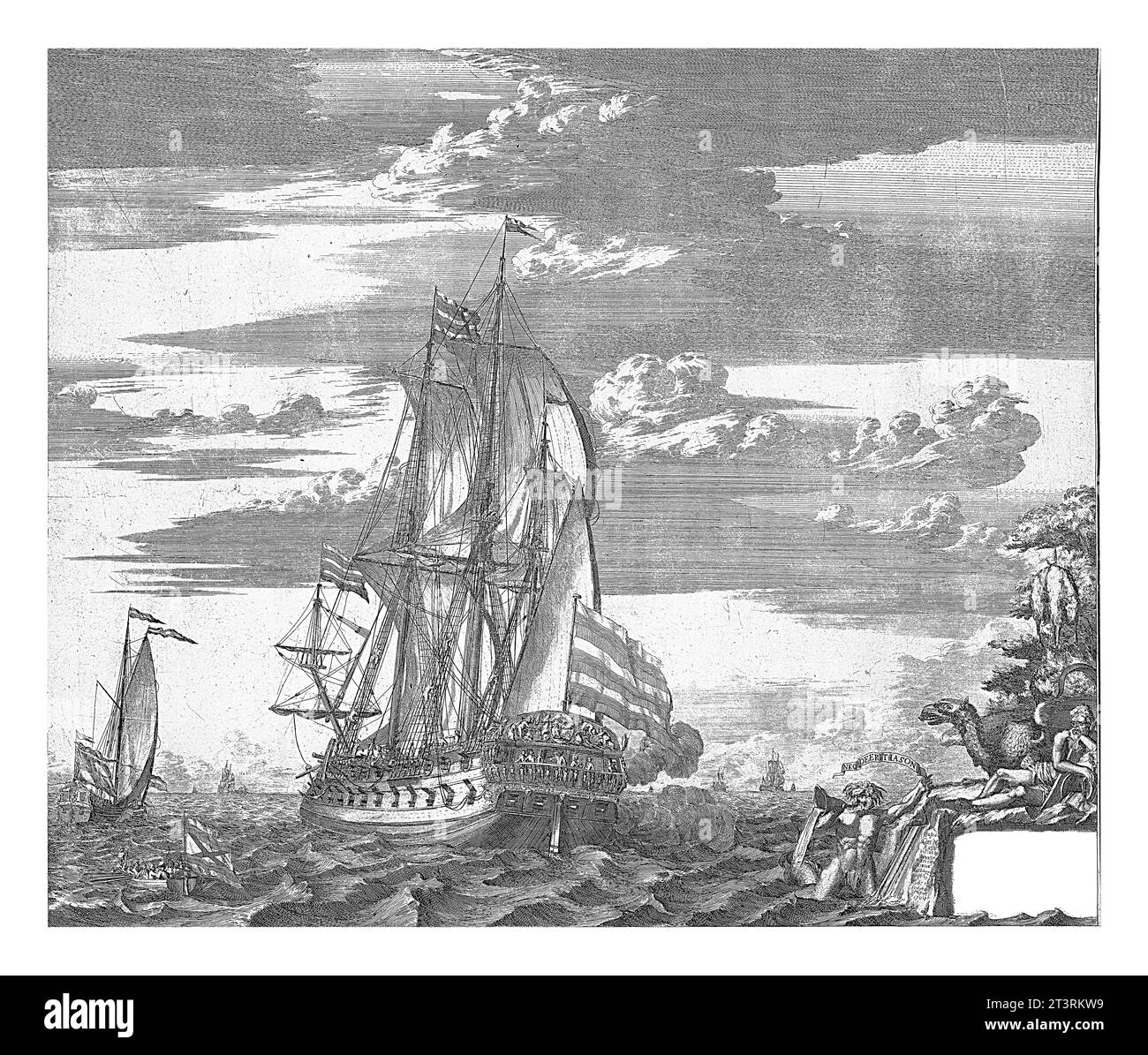Warship 'The Praying Peter' designed by Peter the Great, 1700, Adriaen ...