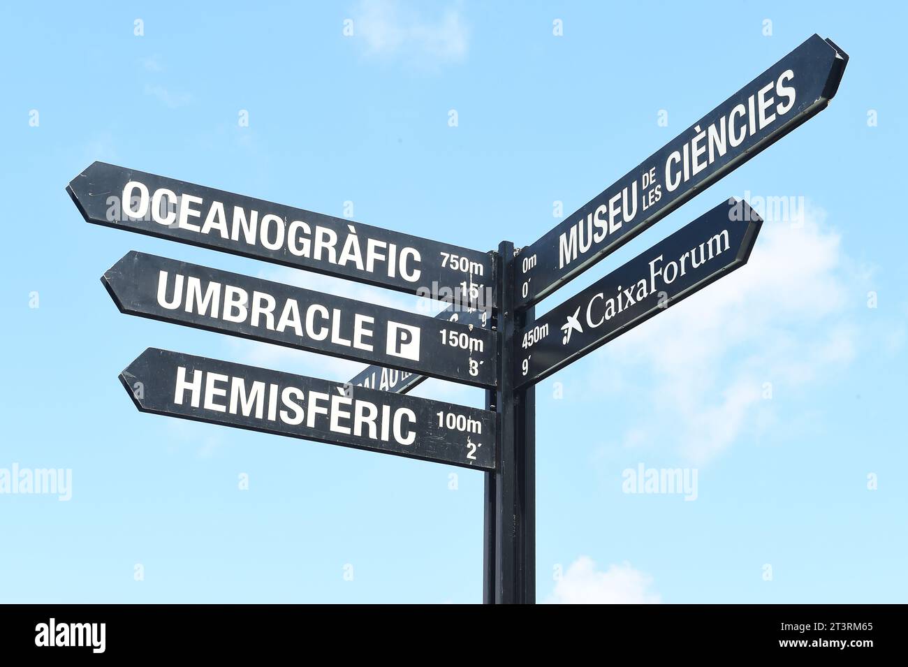 Tourist direction sign in Valencia Spain 29-07-2023 Stock Photo - Alamy