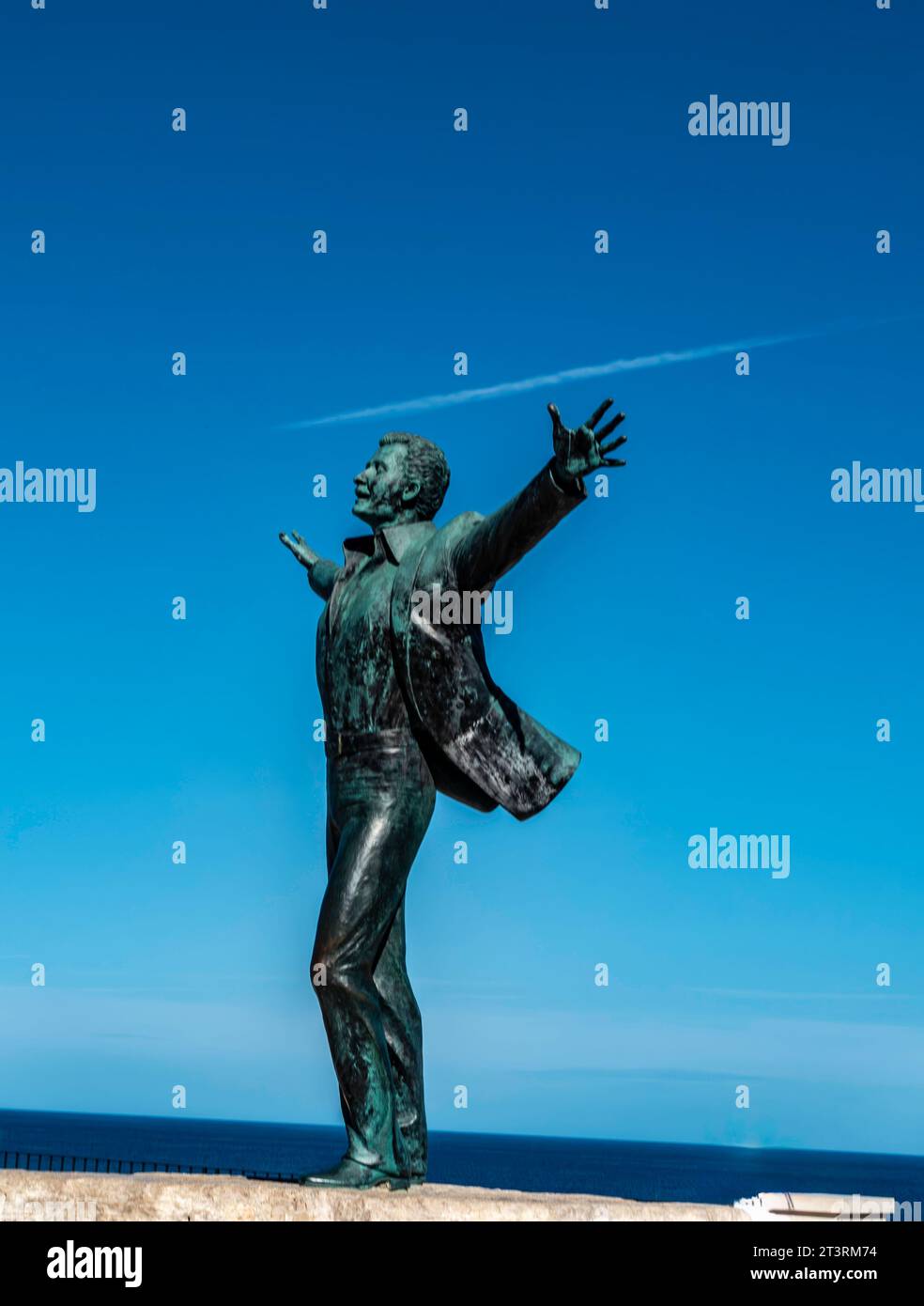 The statue of Domenico Modugno )1928-1994) . Designed by Hermann Mejer ...