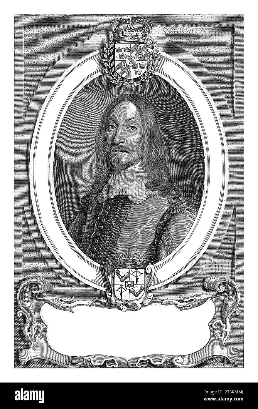 Portrait of Johan Oxenstierna, Pieter de Jode (II), after Anselm van Hulle, 1648 Bust portrait ...