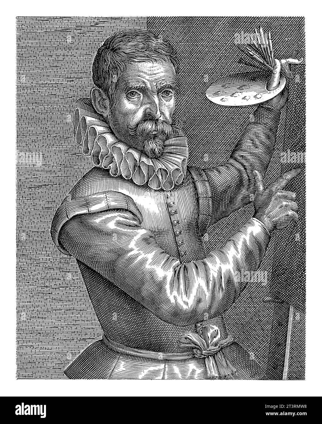 Portrait of Arnold Mytens, Hendrick Hondius (I), 1610 Half-length ...