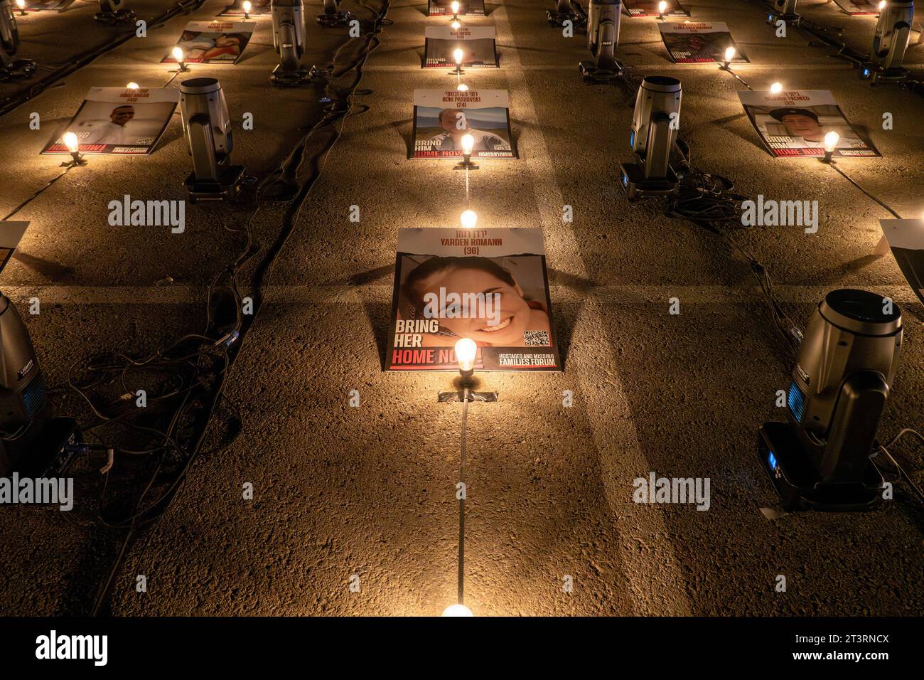 Jerusalem, Israel. 26th October, 2023. An installation titled Lights of ...