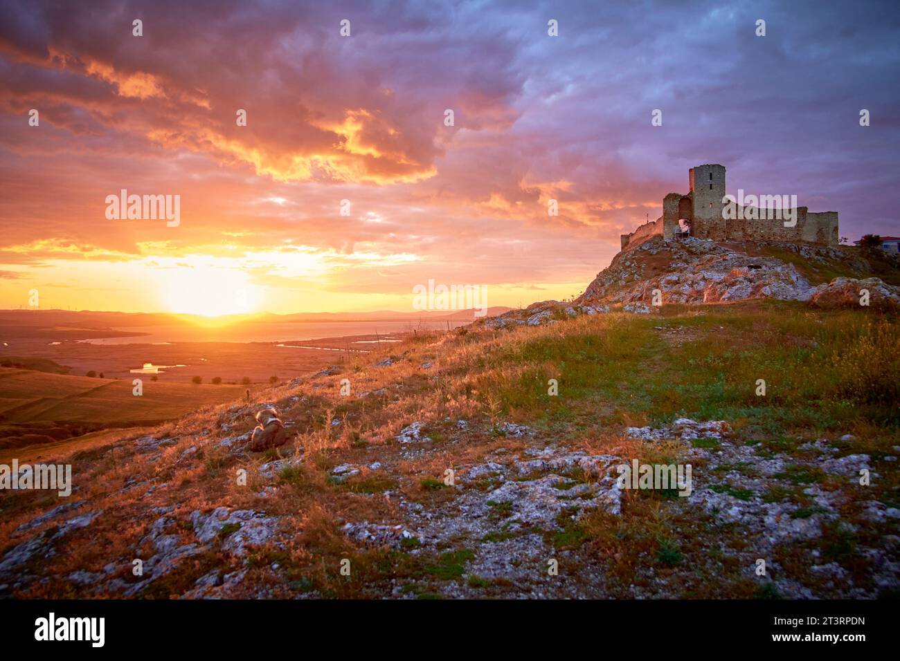 the medieval fortress of Enisala Stock Photo - Alamy