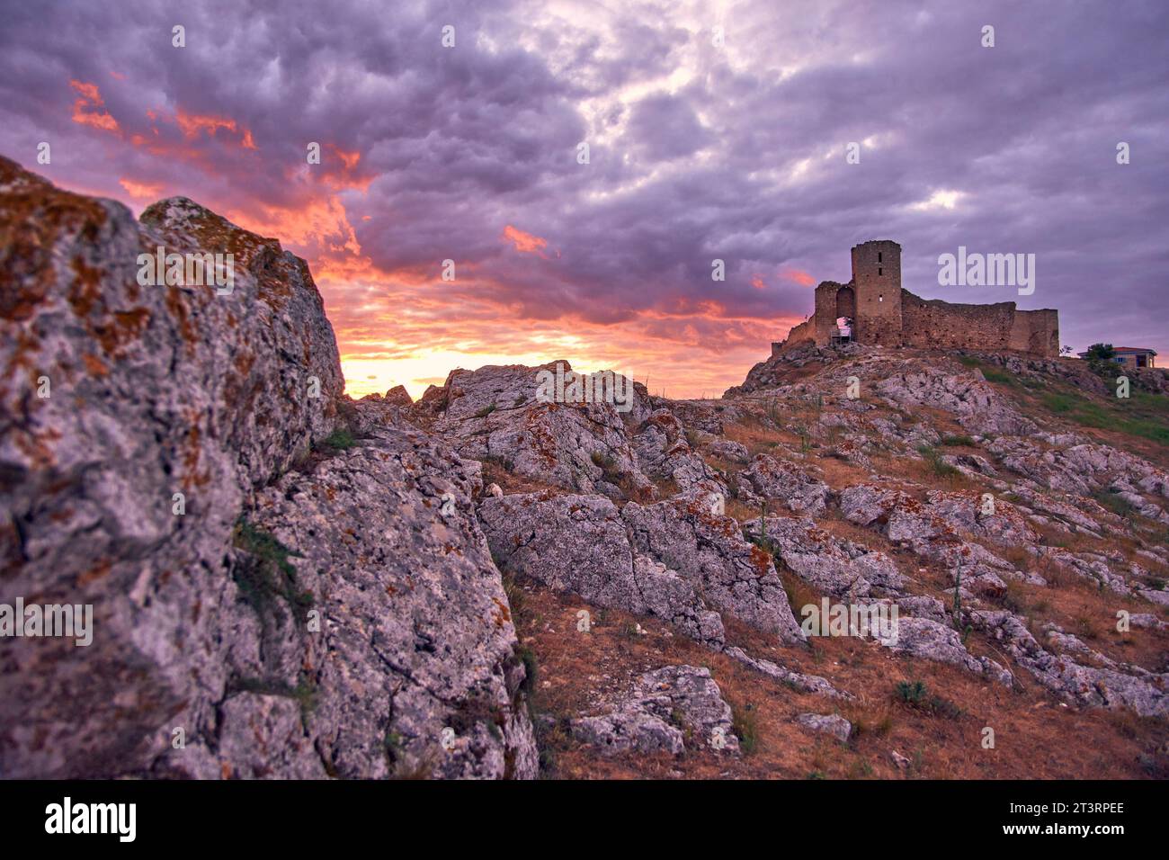 the medieval fortress of Enisala Stock Photo - Alamy