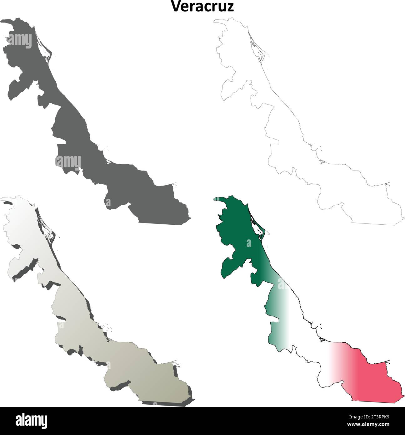 Veracruz map Cut Out Stock Images & Pictures - Alamy