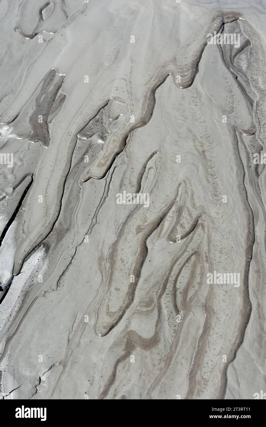 cones of mud volcanoes from which rivers of mud flow Stock Photo - Alamy