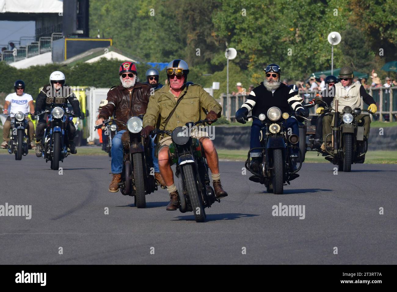 1943 BSA, being followed by Harley Davidsons amongst others, Track ...