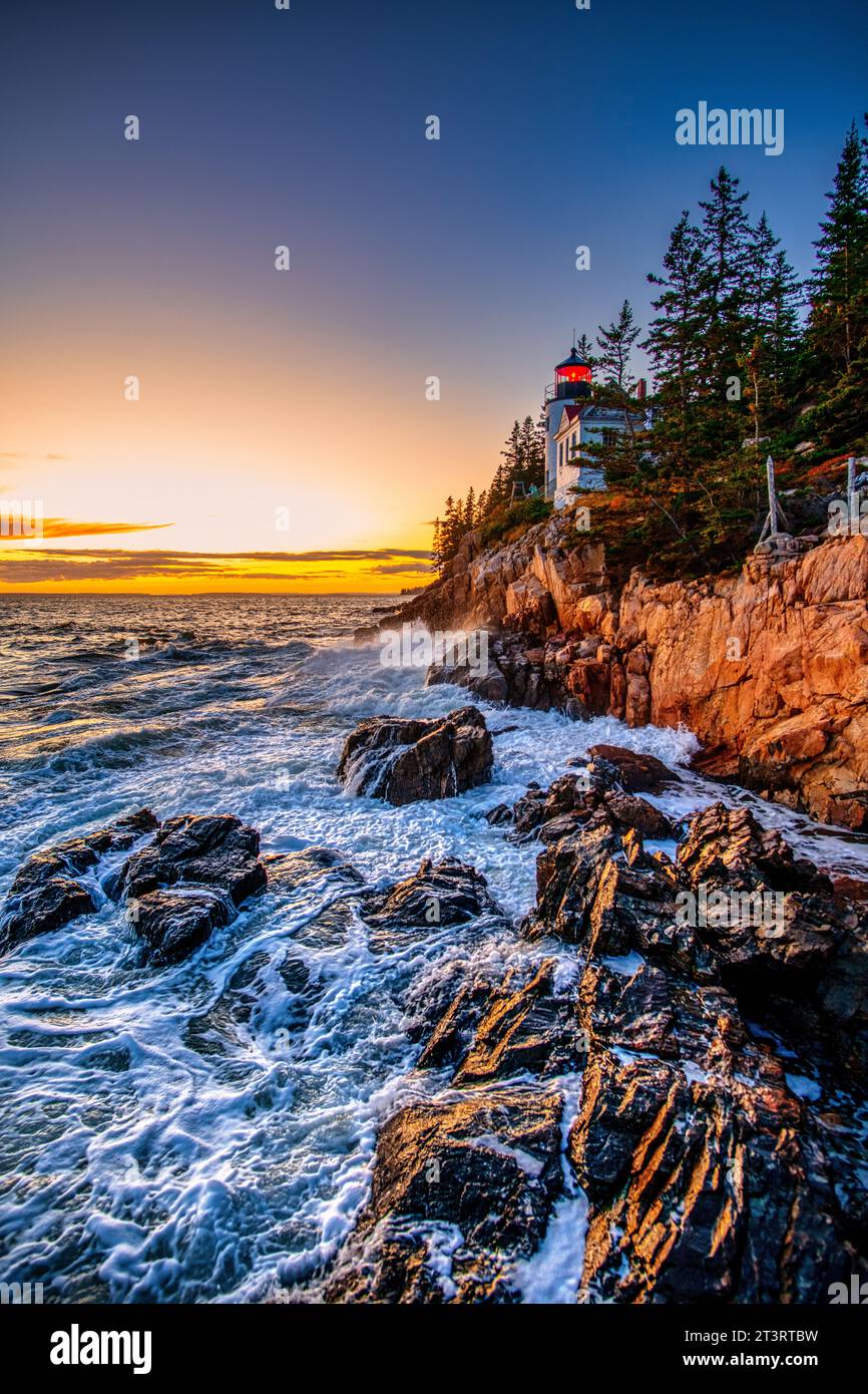 Bass Harbor Head Lighthouse in Acadia National Park Maine Stock Photo ...