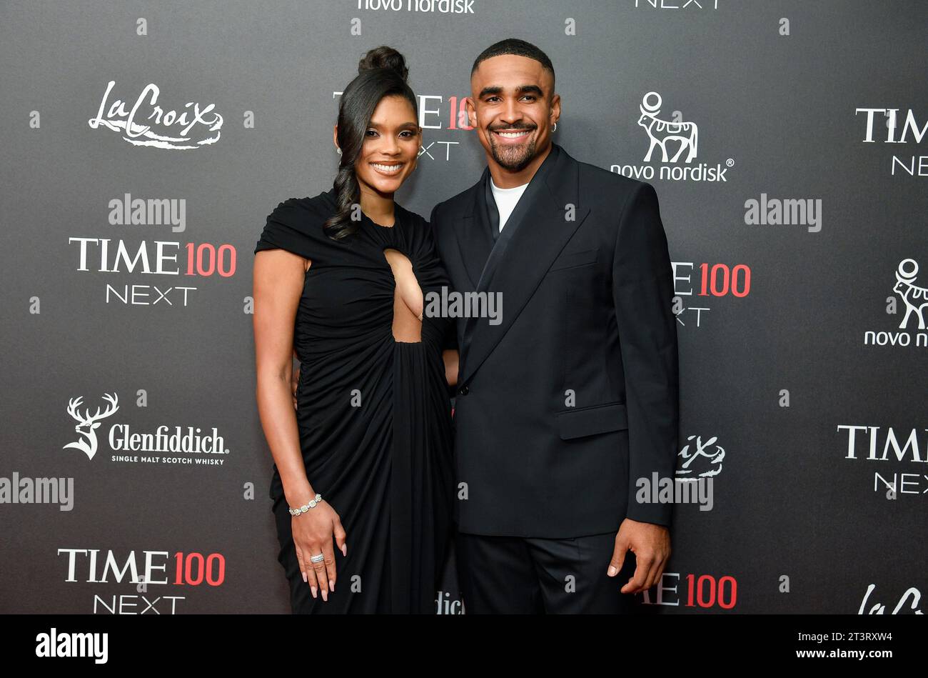 NFL quarterback Jalen Hurts, right, and Bryonna "Bry" Burrows attend ...