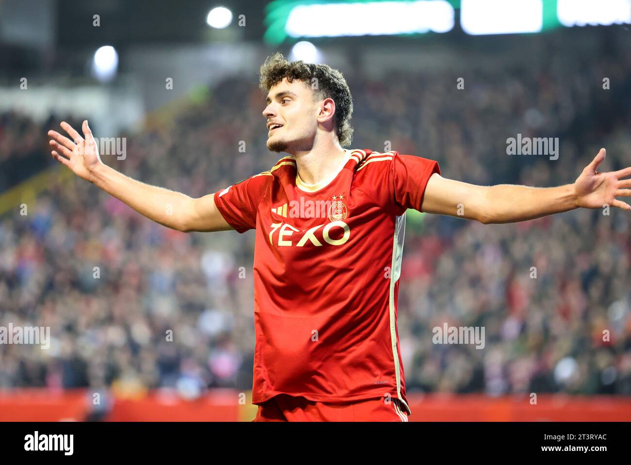 Aberdeen's Dante Polvara celebrates scoring their sides second goal ...