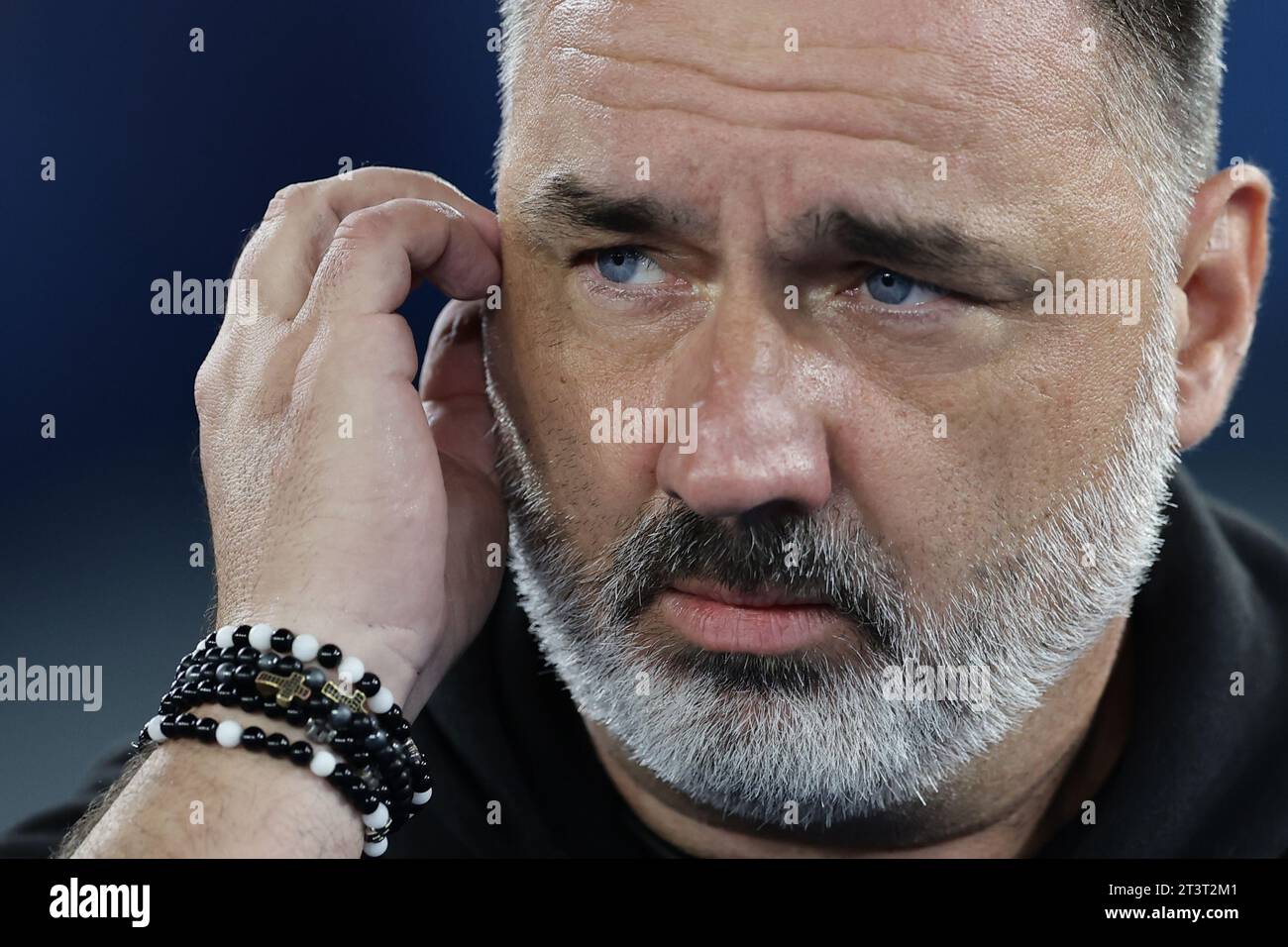 Slavia Prague's Czech coach Jindrich Trpisovsky looks during UEFA ...