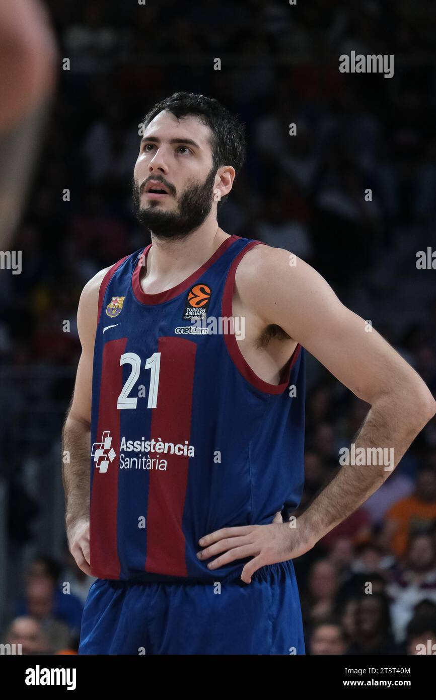 Alex Abrines of FC Barcelona in action during the Turkish Airlines ...