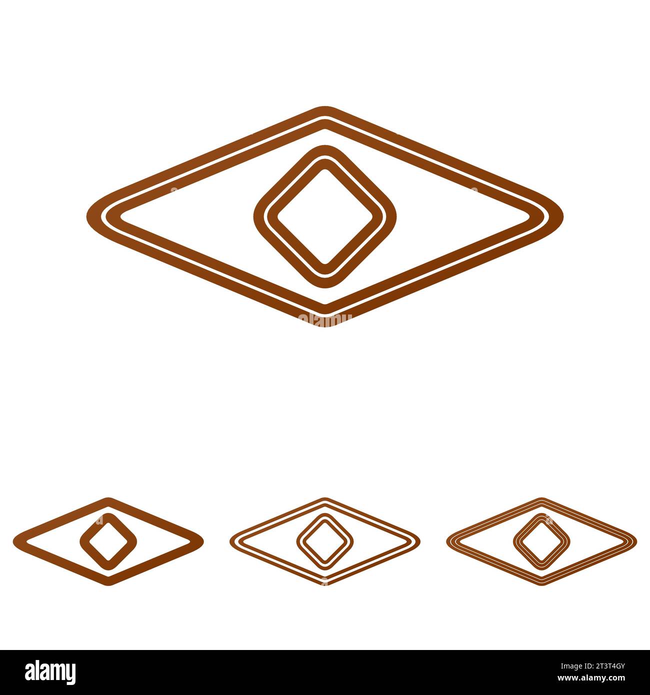 Brown line eye logo design set Royalty Free Vector Image Stock Vector ...