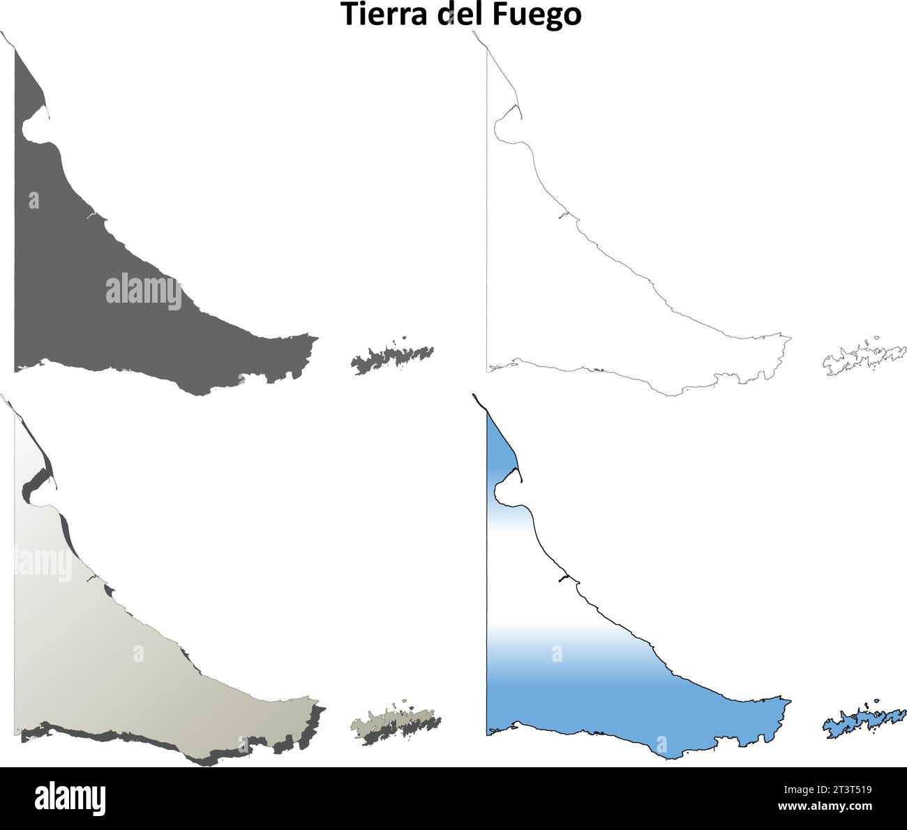 Tierra del fuego map Stock Vector Images - Alamy