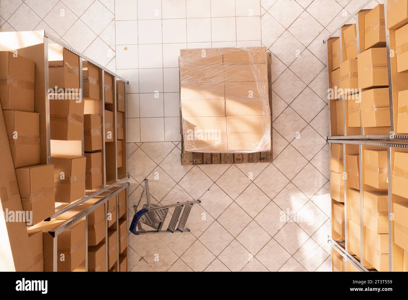 Stockroom with boxes hi-res stock photography and images - Alamy