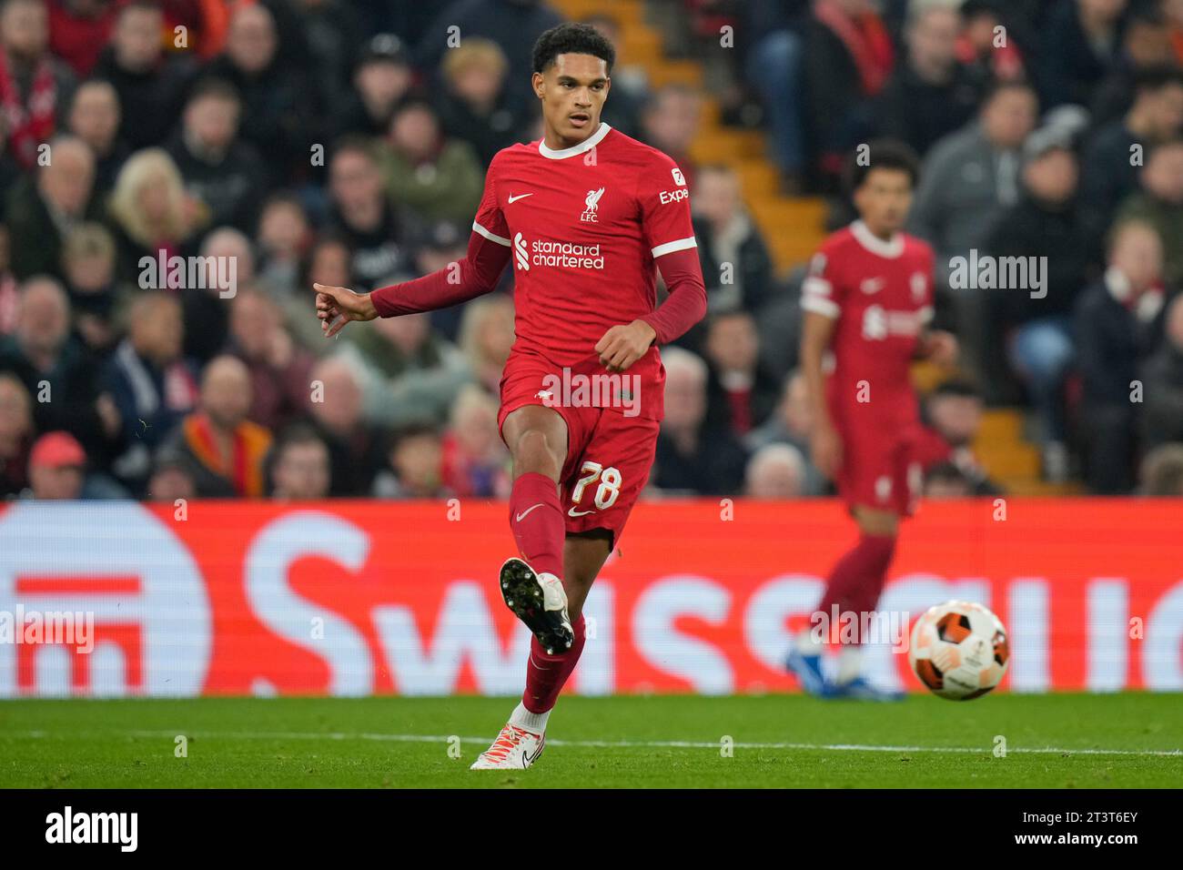 Jarell Quansah #78 of Liverpool during the UEFA Europa League match ...