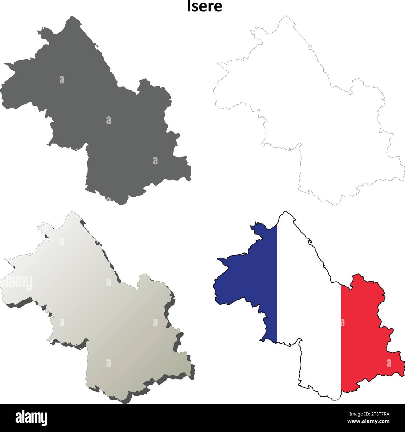 Isere department map Stock Vector Images - Alamy
