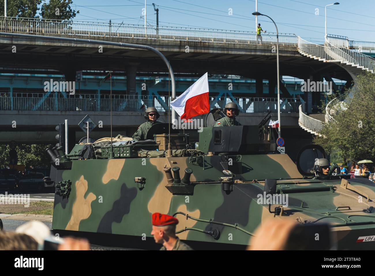 16.08.2023 Warsaw, Poland. Military vehicle demonstrated during an open ...