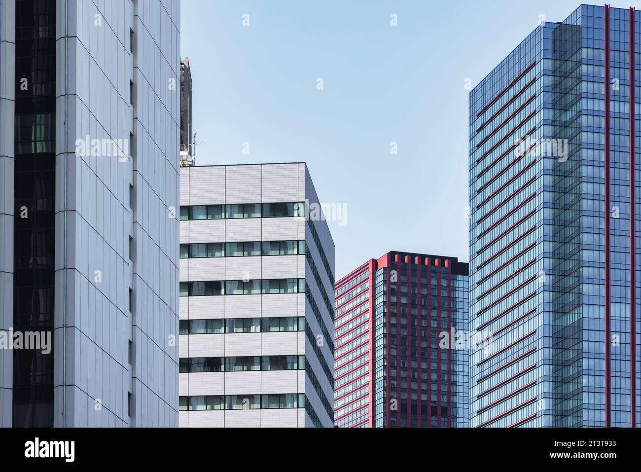 picture of high rise buildings with blue sky in Tokyo, Japan Stock ...