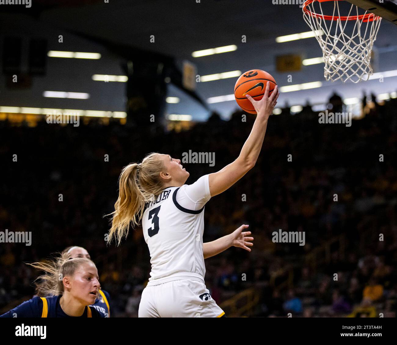 Iowa Hawkeyes guard Sydney Affolter (3) shoots during an exhibition ...