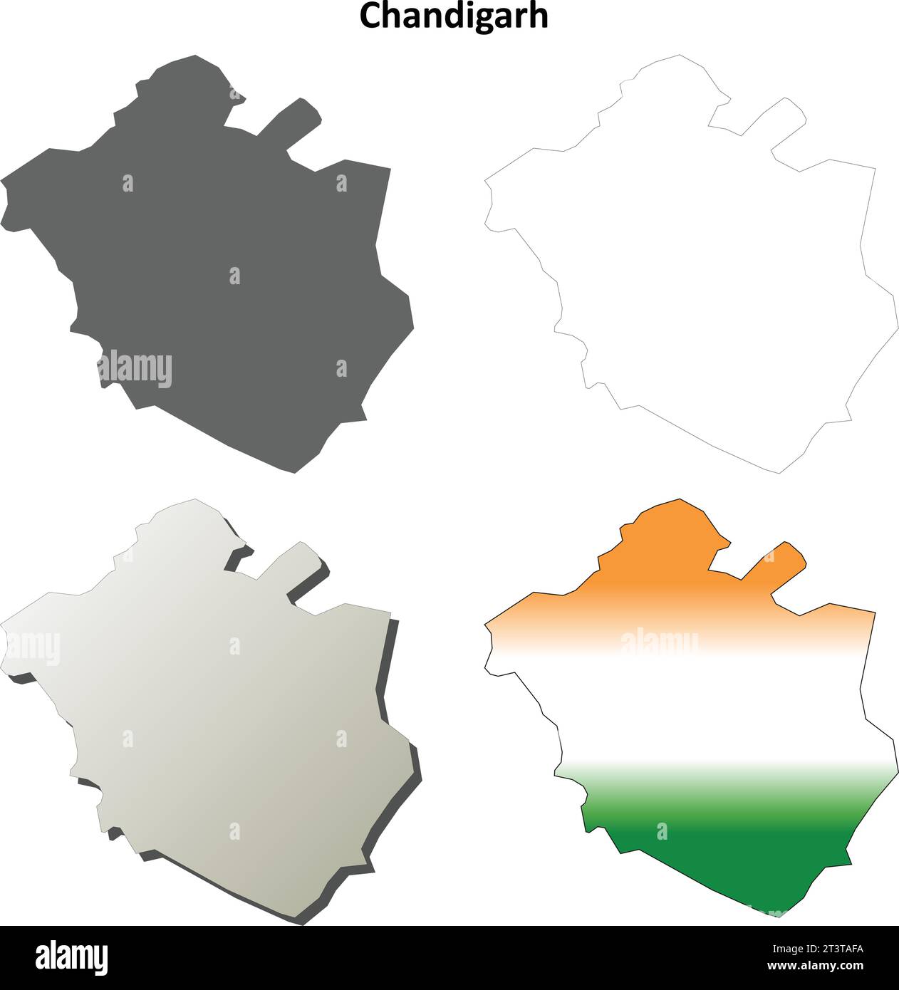 Chandigarh map Cut Out Stock Images & Pictures - Alamy