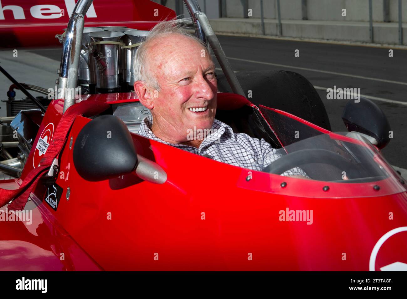 New Zealand motorsport legend, Chris Amon, reacquaints himself with the ...