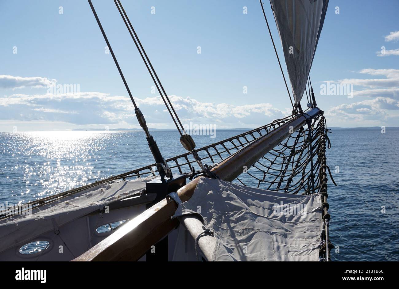 The bow of a sailing boat, Bay of Fundy, New Brunswick Stock Photo - Alamy