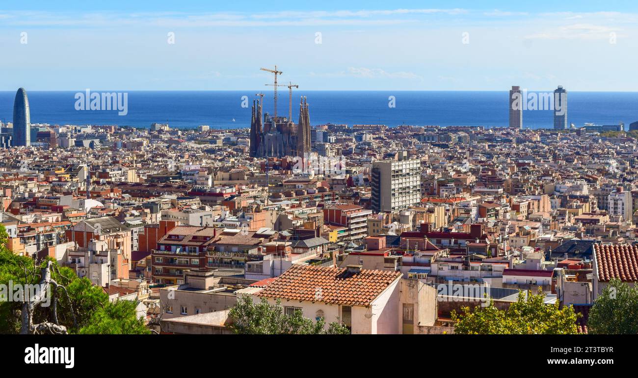 Aerial view of Barcelona, Spain Stock Photo - Alamy