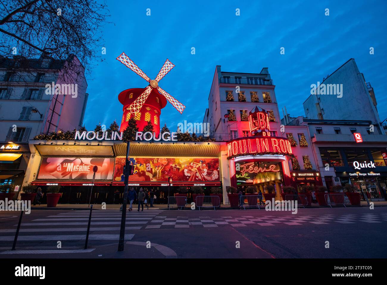 The Moulin Rouge windmill, Moulin Rouge is a famous cabaret built in ...