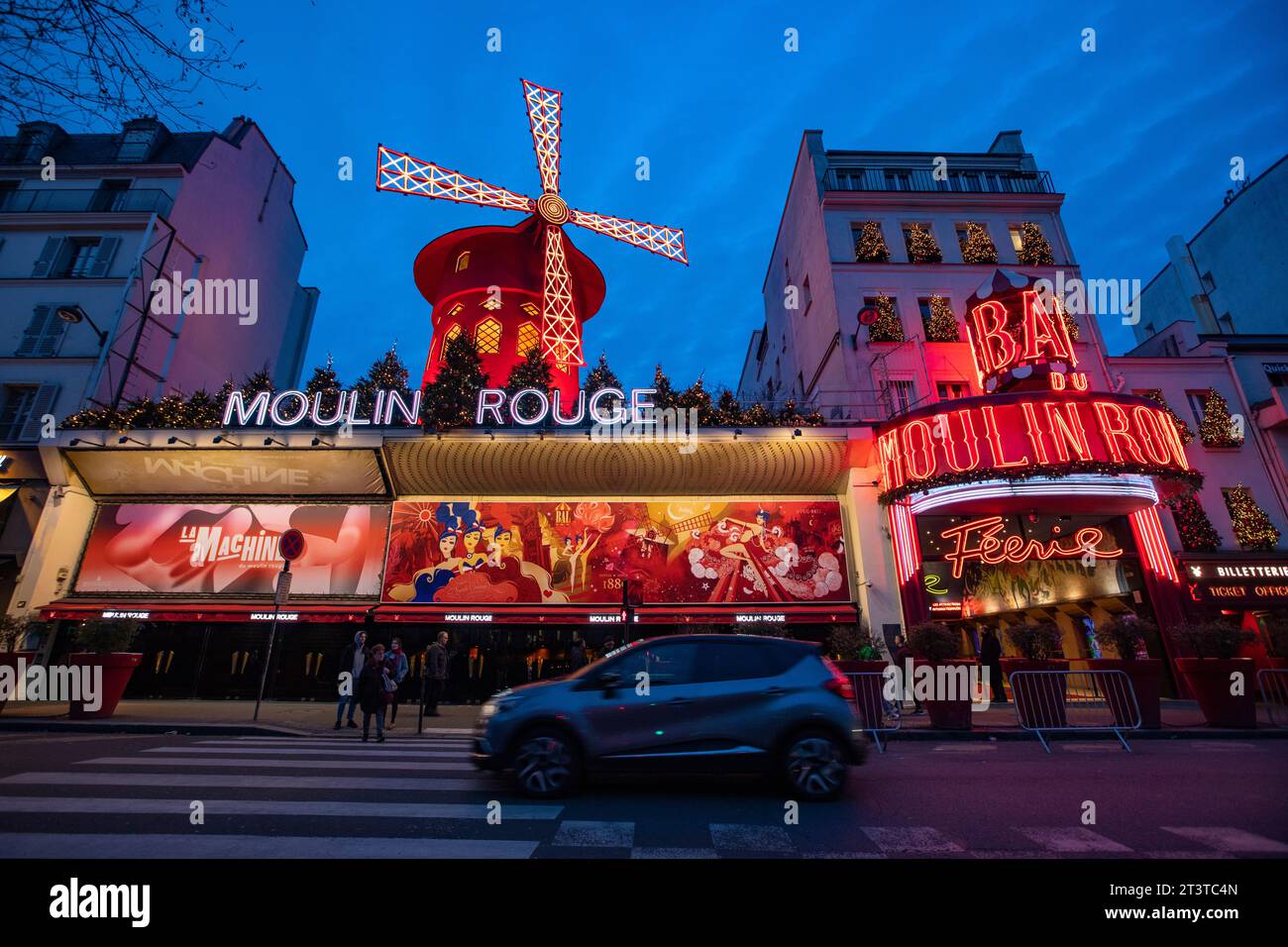 The Moulin Rouge windmill, Moulin Rouge is a famous cabaret built in ...