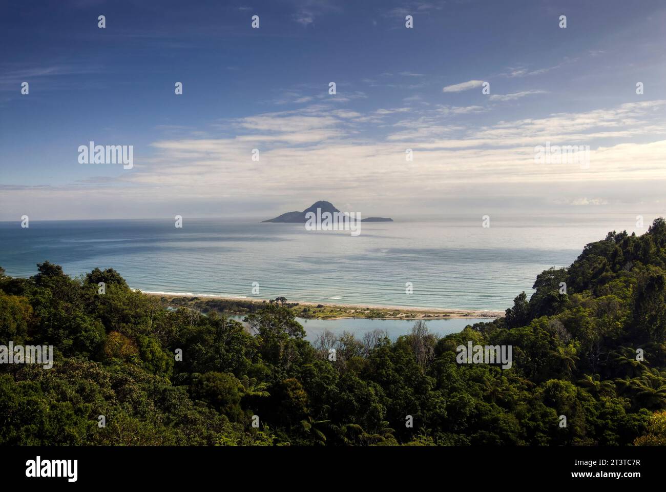 View of Whale Island (Moutohora), Whakatane, North Island, New Zealand ...