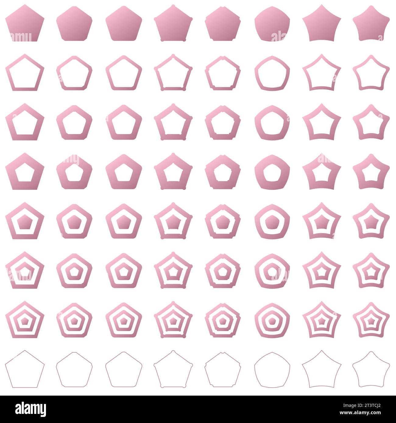 Pentagonal rounded Stock Vector Images - Alamy