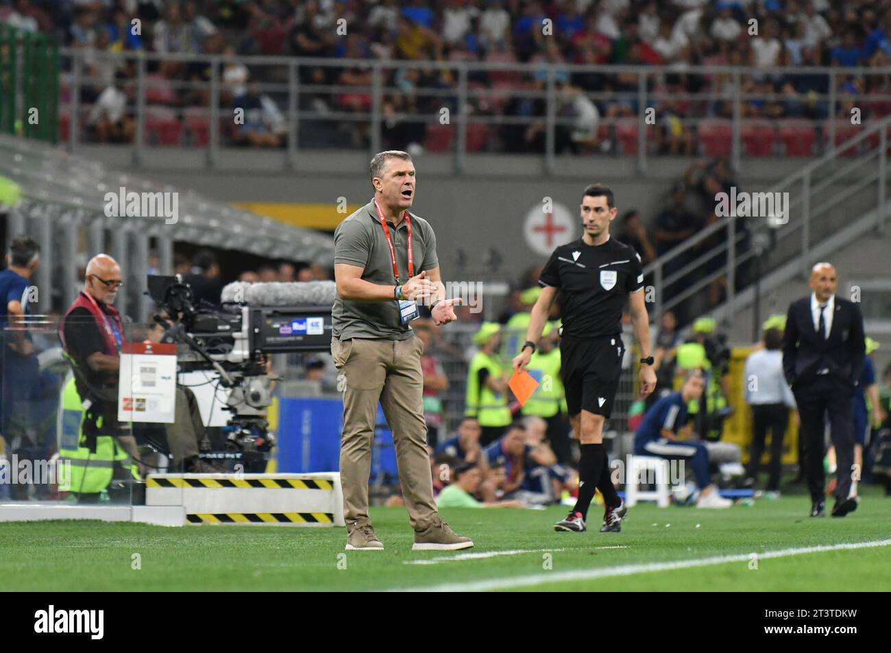 Milan, Italy - September 11, 2023: Ukrainian manager Serhiy Rebrov in ...
