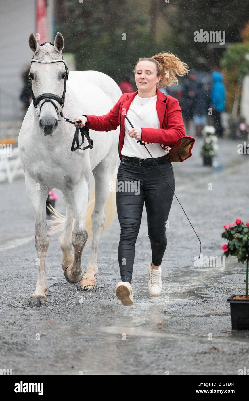 Libby SEED of Great Britain with Heartbreaker Star Quality during the first horse inspection at ...