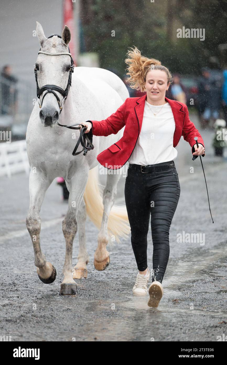 Libby SEED of Great Britain with Heartbreaker Star Quality during the first horse inspection at ...