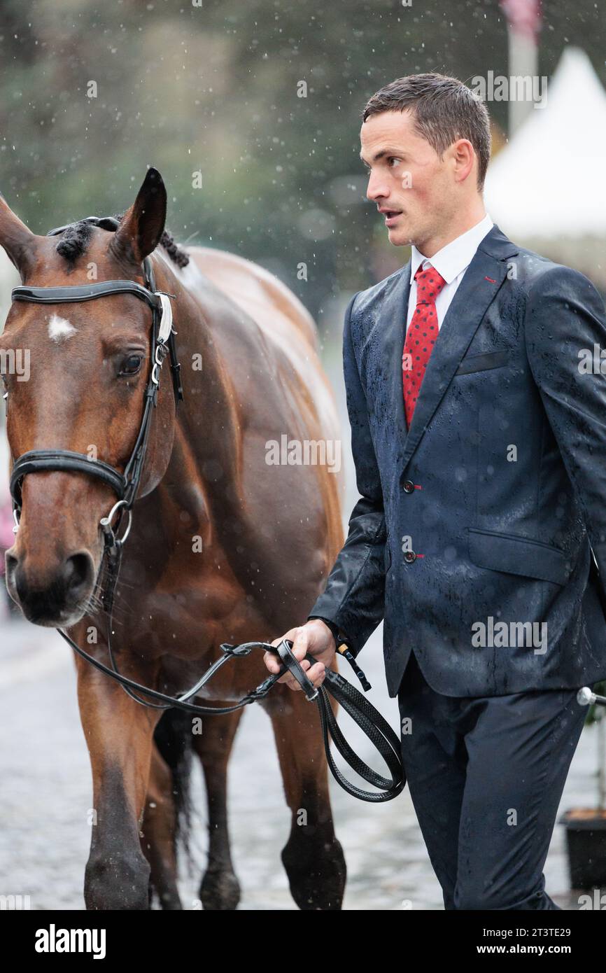 Arthur MARX of France with Church'Ile during the first horse inspection ...