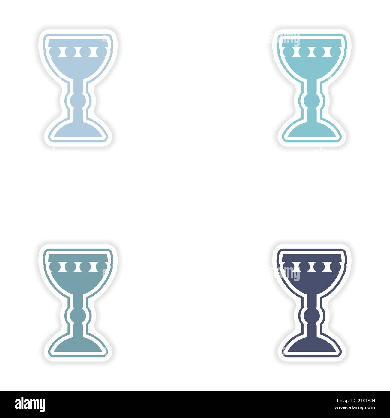 Set of paper stickers on white background holy Vector Image Stock ...